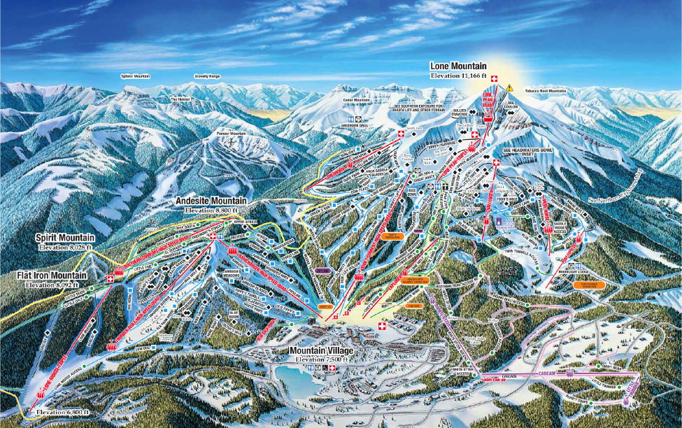 Big Sky Ski Resort Trail Map Montana Ski Resort Maps Big Sky Ski Resort Trail Map Montana Ski Resort Maps